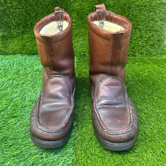 Russel Moccasin | Shoes | Russell Moccasin Brown Leather Boots For ...